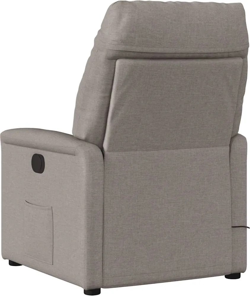 Elektrické polohovací křeslo taupe textil 3303019