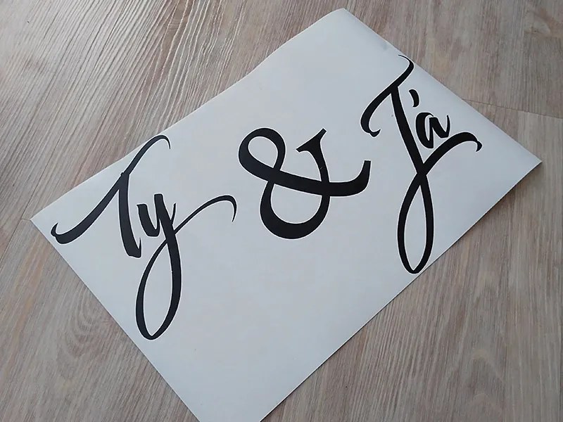 Ty & Já samolepka na zeď 30 x 20 cm