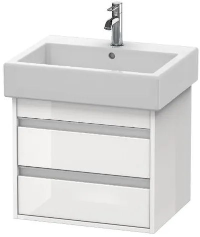 Duravit Ketho - Umyvadlová skříňka 48x55x44 cm, 2 zásuvky, lesklá bílá KT663602222