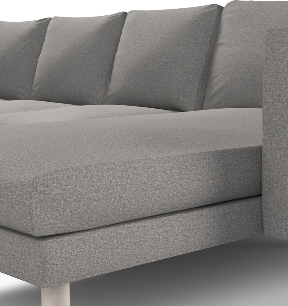 Potah na pohovku IKEA Norsborg 4-místná se šezlongem barva šedá látka pletený vzor