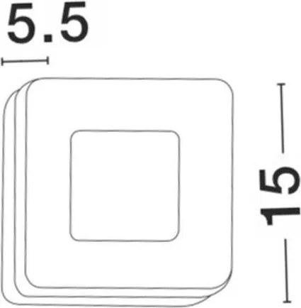 NV 9529720 Venkovní nástěnné svítidlo TUNE bílý hliník a akryl LED 9W 3000K 100-240V 115st. IP65 - NOVA LUCE