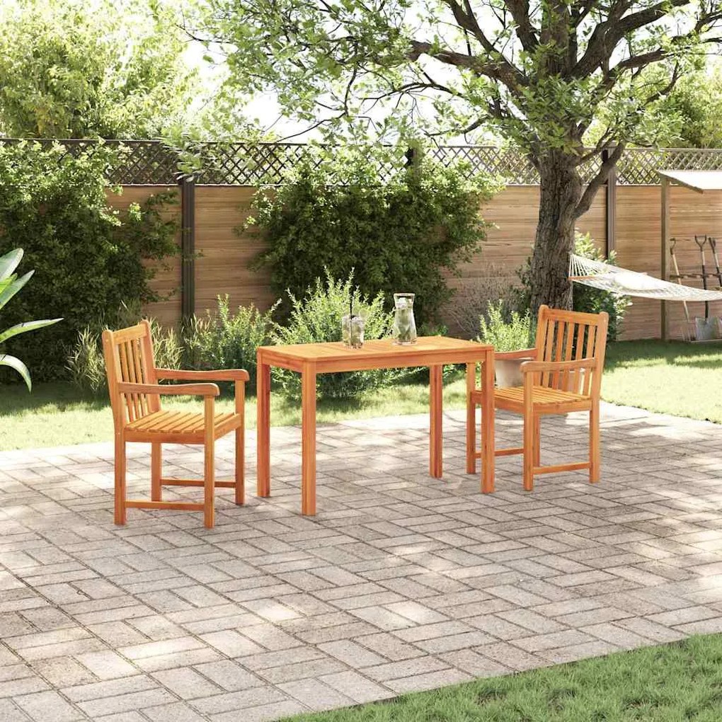 Zahradní jídelní souprava 3 ks Hnědá Masivní akátové dřevo 3375636