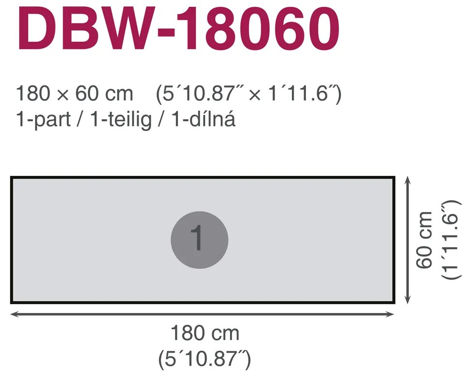 DIMEX | Dibond za kuchyňskou linku DBW-18060-081 | 180 x 60 cm | Černý kouř