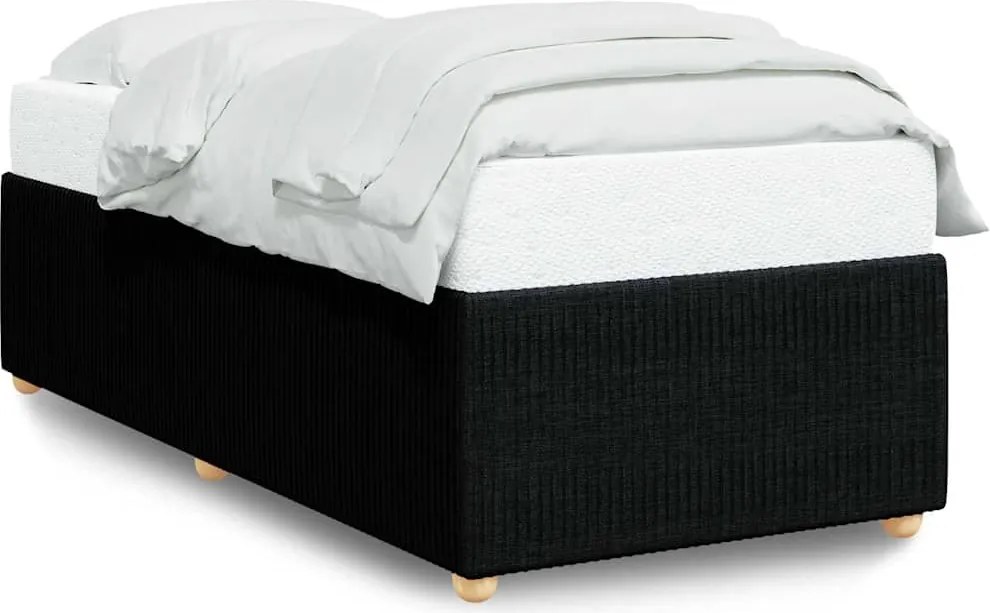Rám postele černý jednolůžko textil 3285073