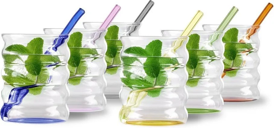 Sklenice v sadě z borosilikátového skla 6 ks 350 ml Volo – Vialli Design