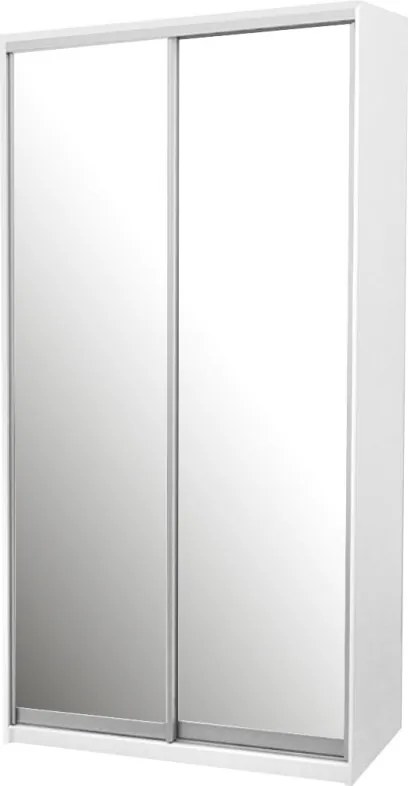 Skříň 2D 1200x2400x600, 2 zrcadla, bílá