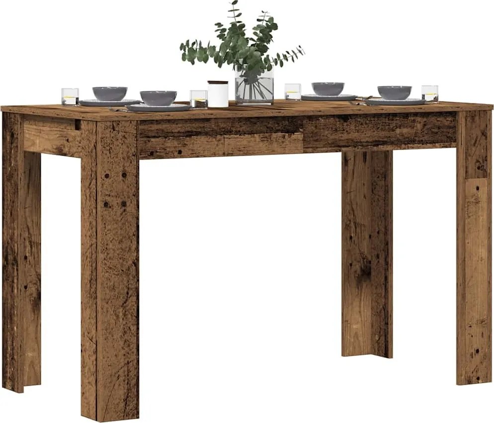 vidaXL Jídelní stůl 120 x 60 x 76 cm kompozitní dřevo [800432] Barva: Staré dřevo