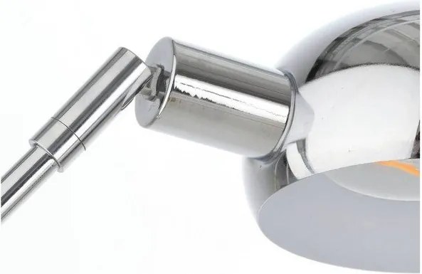 Kovová stojací lampa s ohybatelnou konstrukcí v leskle stříbrné barvě (výška 146 cm) Lincon – Jotex