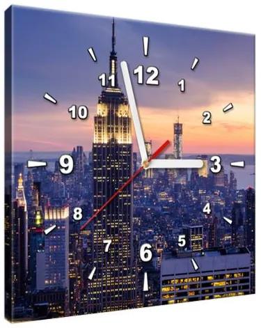 Tištěný obraz s hodinami Město New York 30x30cm ZP1288A_1AI