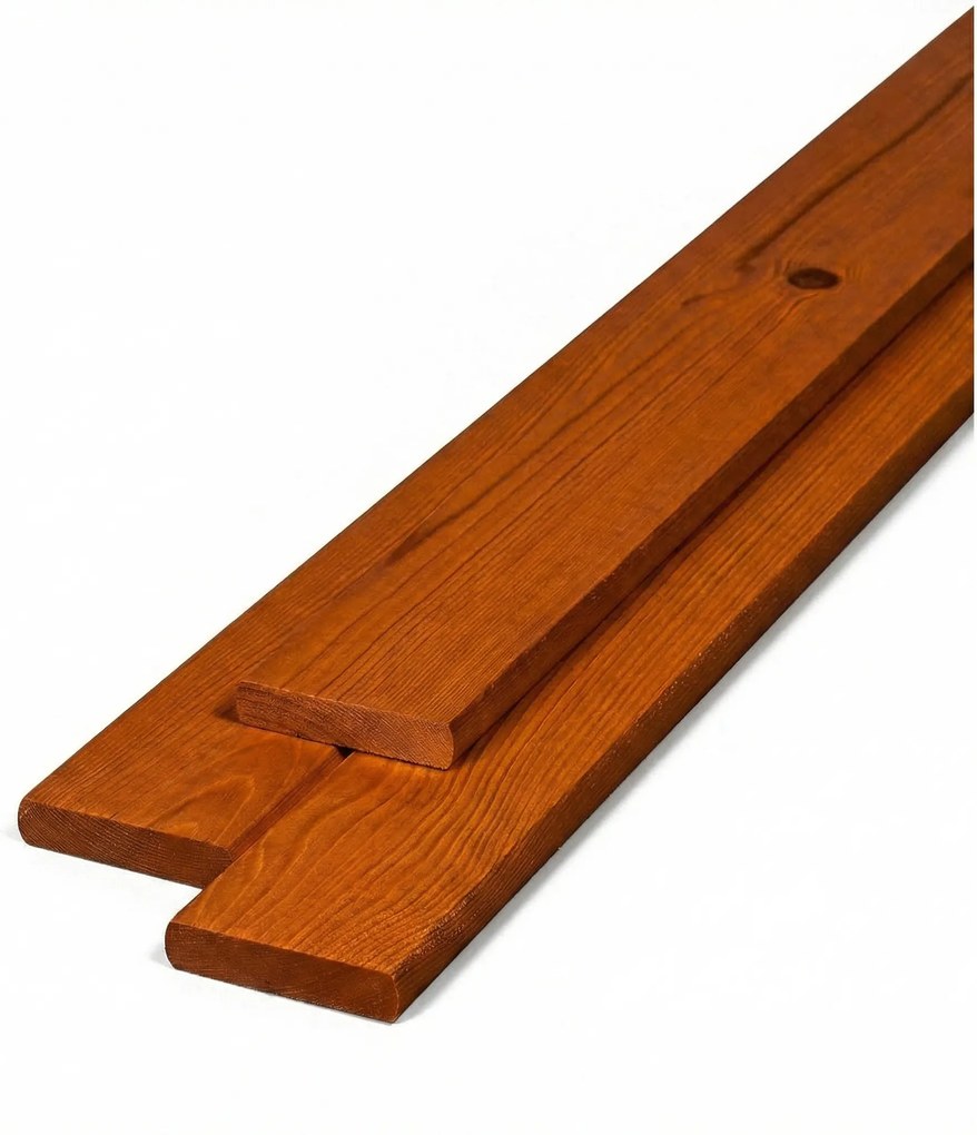 Plotovky, rovné, tmavá lazura, balení 10 ks, 20 x 95 x 1500 mm