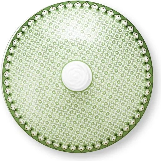Pip Studio Lily & Lotus skladovací dóza 1,5l, zelená (porcelánová dóza)