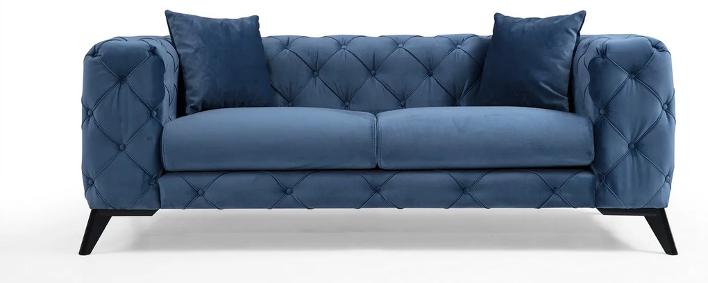 Designová sedačka Rococo 197 cm modrá