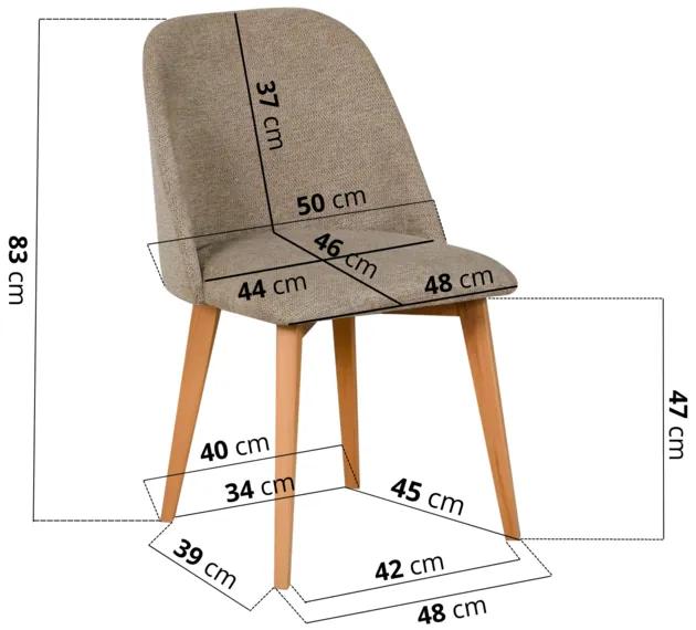 Drewmix Jídelní židle MONTI 3 dřevo: bílá, potahový materiál: látka