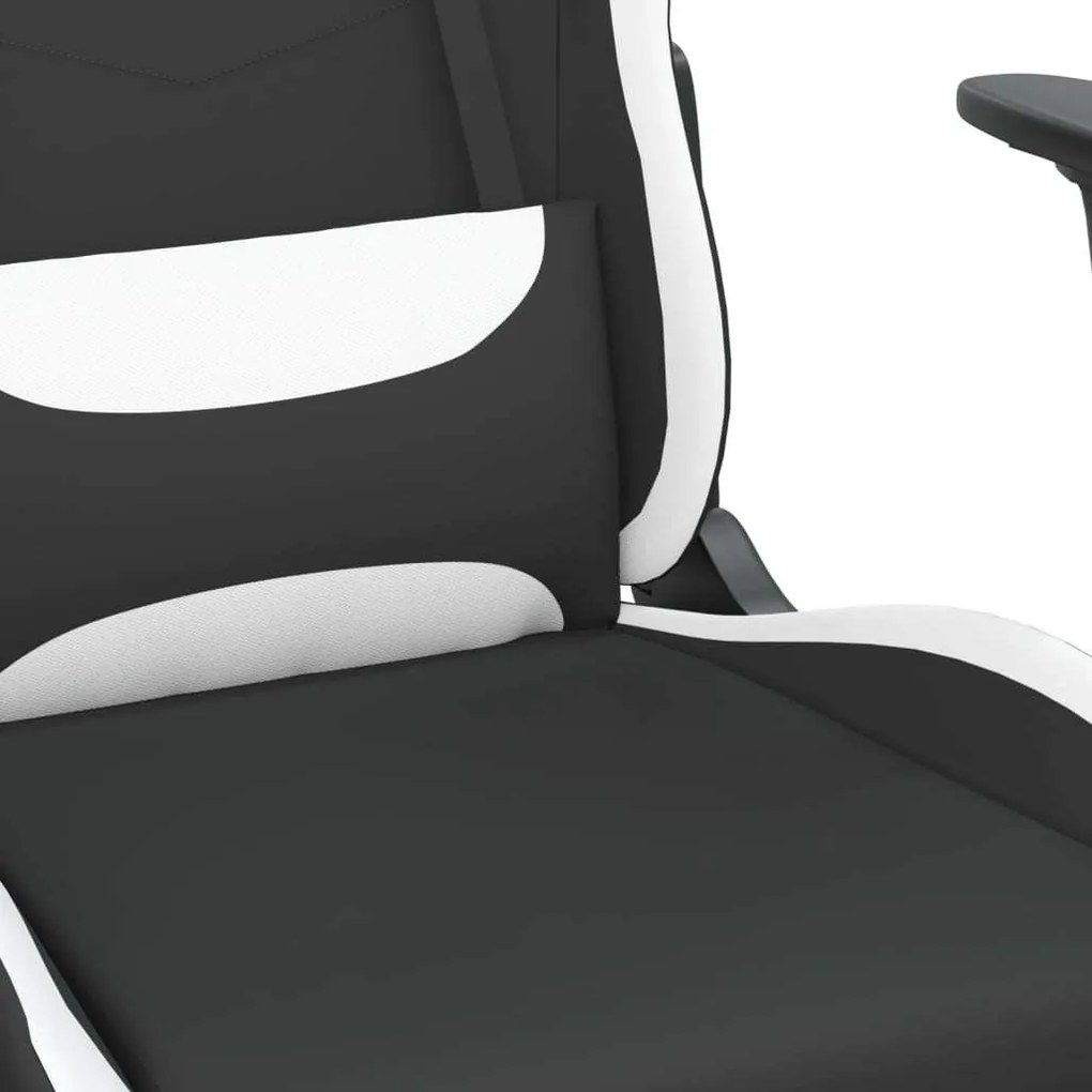 vidaXL Herní židle s podnožkou textil [3143750] Barva: Černá a taupe
