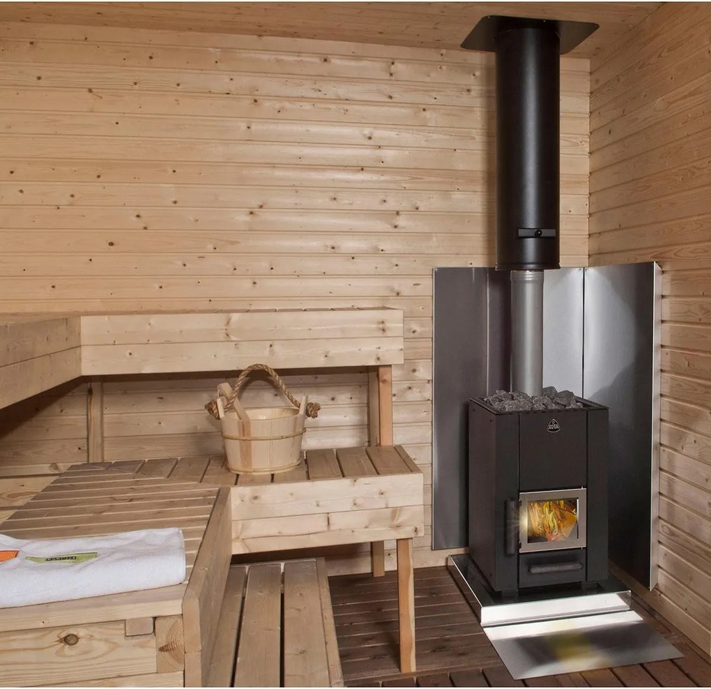 Narvi komínový set do sauny Kota Steel Flue 15 Black
