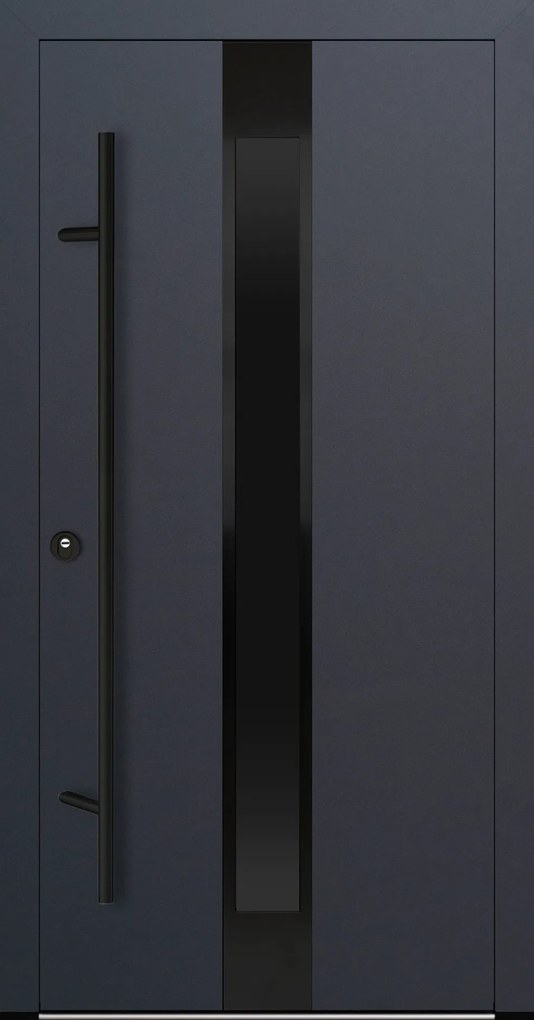 FM Turen - Feldmann & Mayer Vchodové dveře s ocelovým opláštěním FM Turen model DS25 blackline Orientace dveří: Levé, otevírání dovnitř, Dekor: Antracit, Standardní rozměr dveří včetně rámu: 98 cm x 208 cm - vnější rozměr rámu