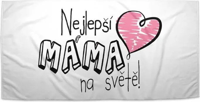 Sablio Ručník Nejlepší máma na světě - 50x100 cm