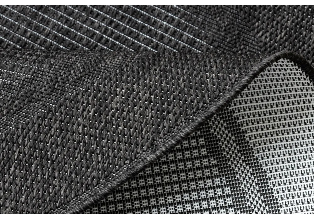 Kusový koberec Duhra černý kruh 120cm