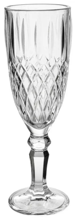 Broušená sklenice na šampaňské / prosecco – 150 ml