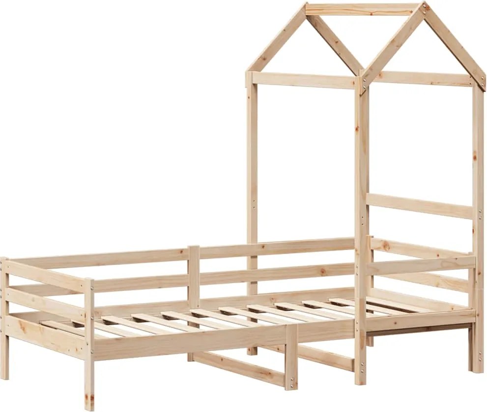 Válenda se střechou 80 x 200 cm masivní borové dřevo 3282188