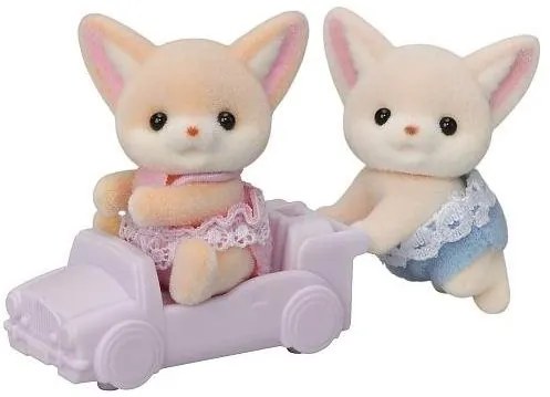 Figurky sylvanian families dvojčata fenci s autíčkem