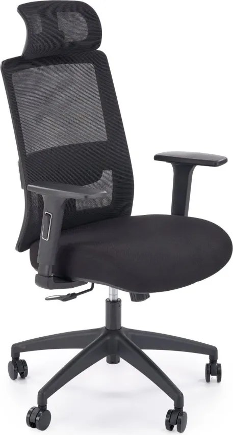 Kancelářská ergonomická židle SWIFT — síť / látka, černá