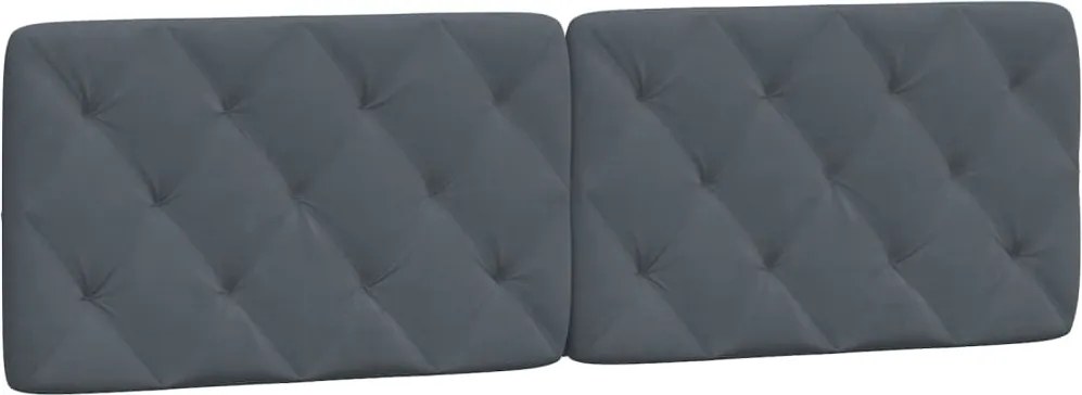 Postel s matrací tmavě šedá 160 x 200 cm samet 3208665