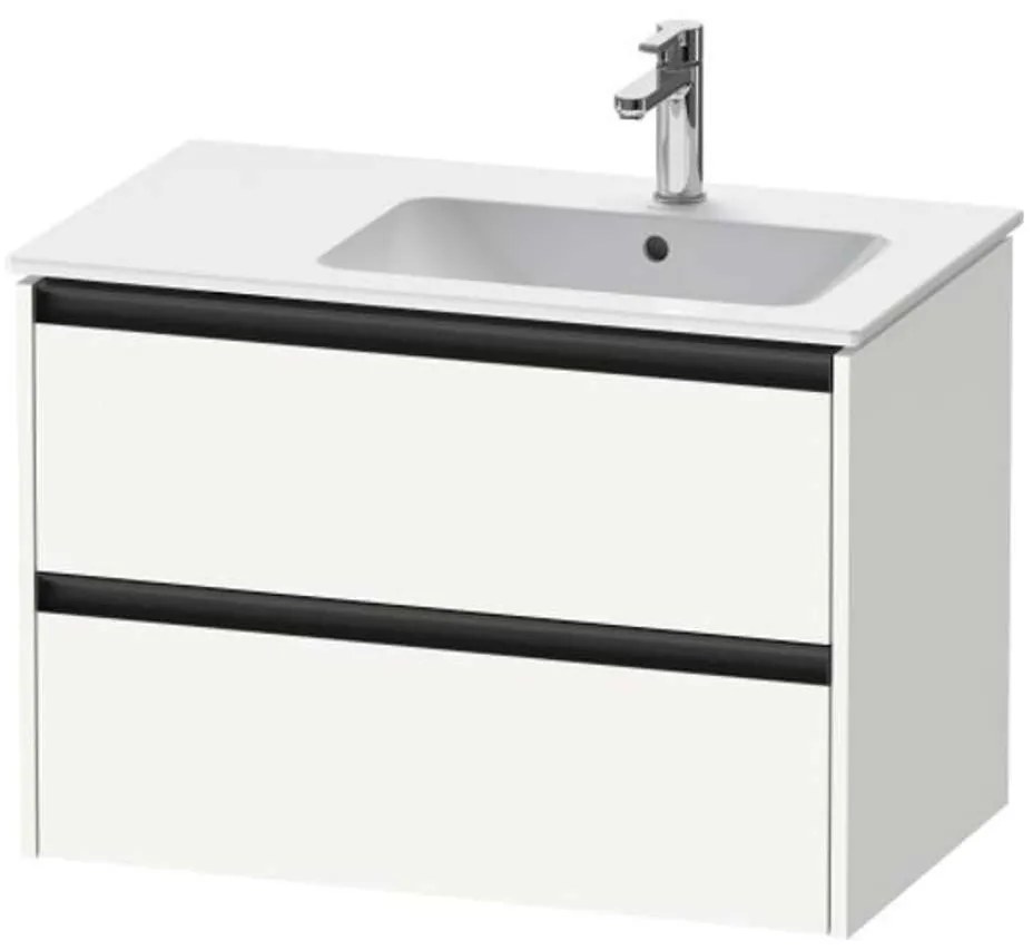 Duravit Ketho.2 - Umyvadlová skříňka 55x81x48 cm, 2 zásuvky, matná bílá K25268018180000