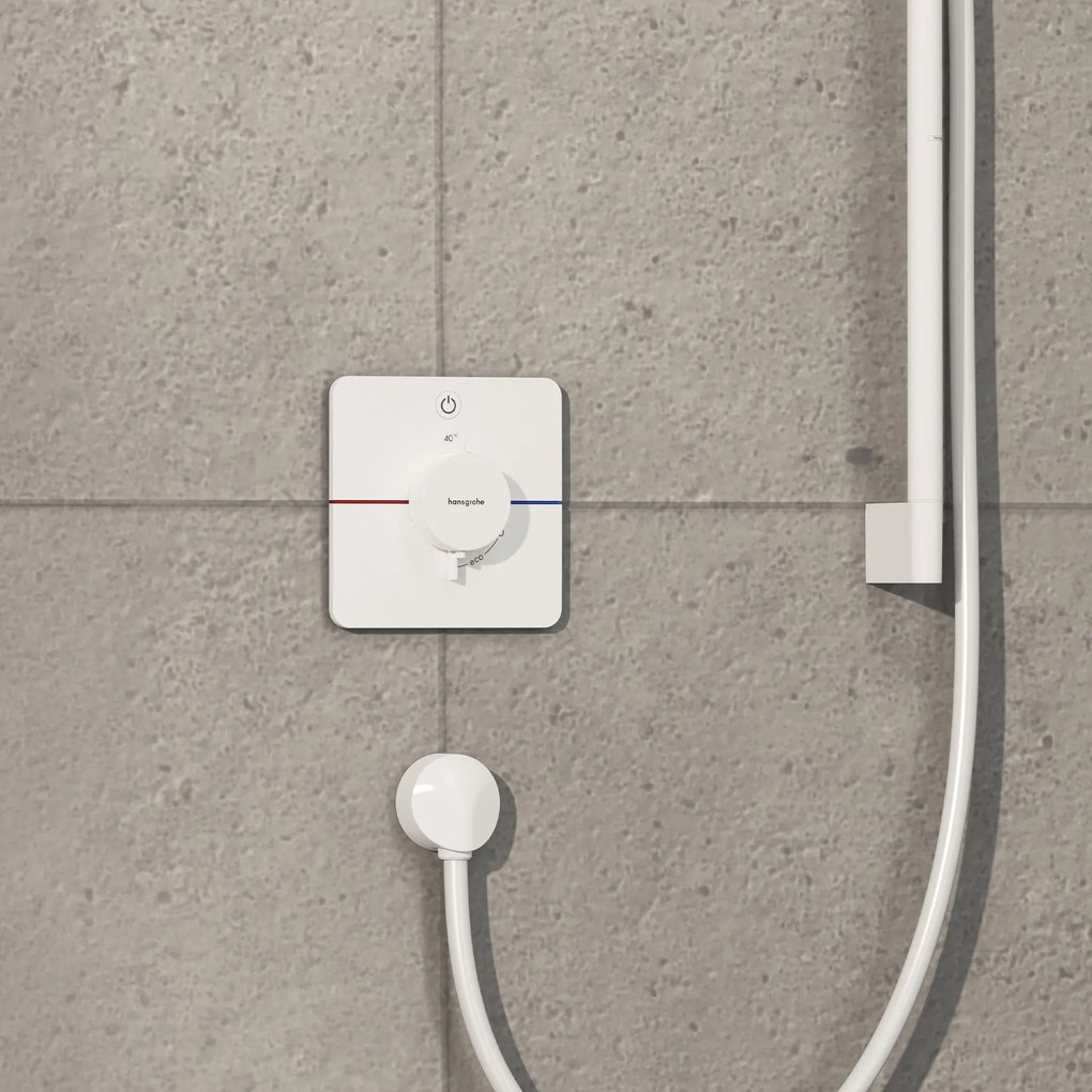 Hansgrohe ShowerSelect Comfort Q, termostat pod omítku pro 1 spotřebič, bílá matná, HAN-15581700