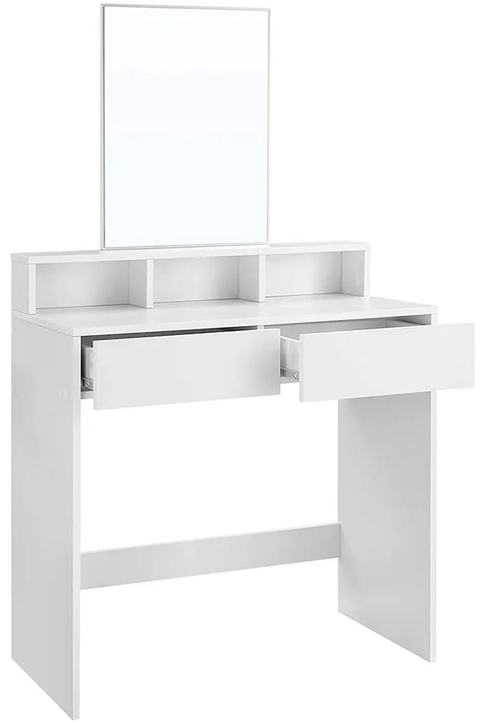 Songmics Toaletní stolek bílý 80 × 40 × 140 cm