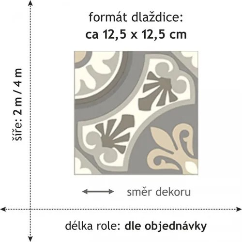 PVC podlaha - lino Domo 2162, na mieru, šíře 4m, šedá, bez podkladu, kuchyňa, Beaulieu International Group
