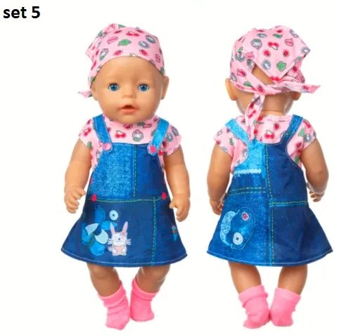 Roztomilé sety oblečků na American girl a BABY Born 43 cm Varianta: Set 5