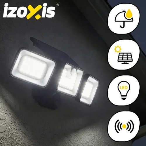 Solární lampa 180 LED se soumrakovým a pohybovým senzorem