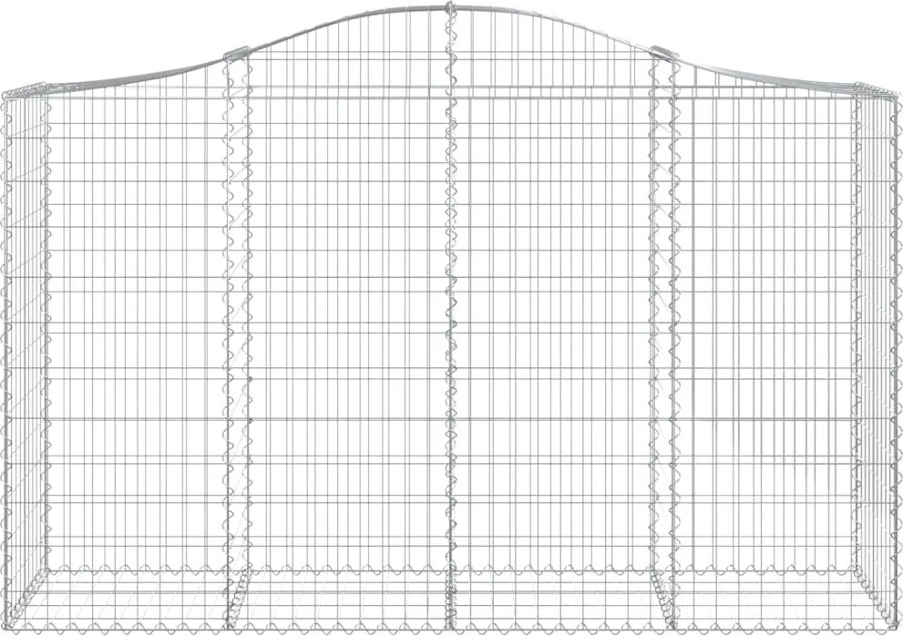 Klenuté gabionové koše 13ks 200x50x120/140cm pozinkované železo 3145672