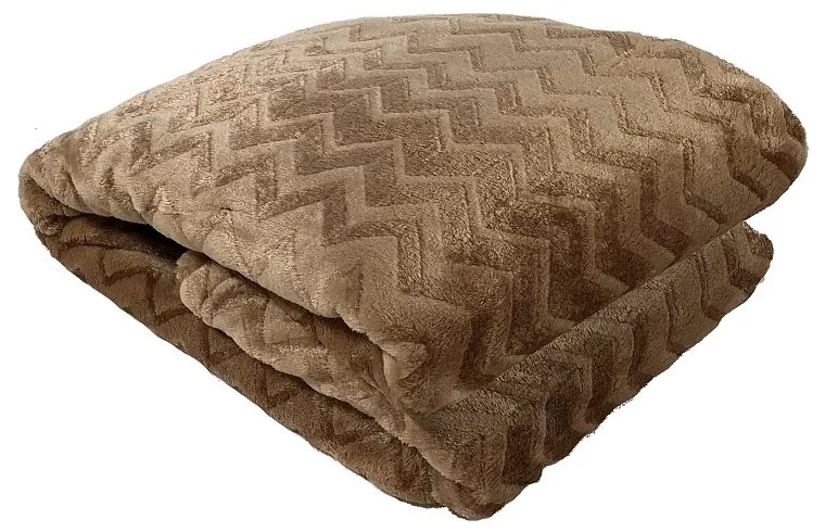 Extrapościel Přehoz na postel z mikrovlákna 200x220 Zigzag beige 12