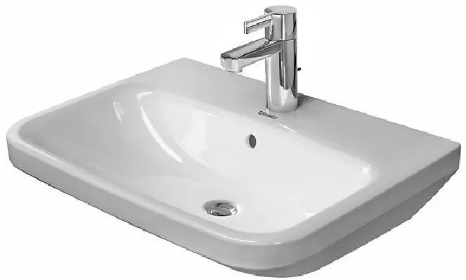 Duravit DuraStyle - Umyvadlo 55x44 cm, s přepadem, s otvorem pro baterii, WonderGliss, bílá 23195500001