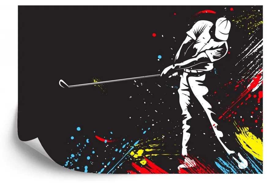 Fototapeta Malovaný Golfista Hladký vinyl 254x184