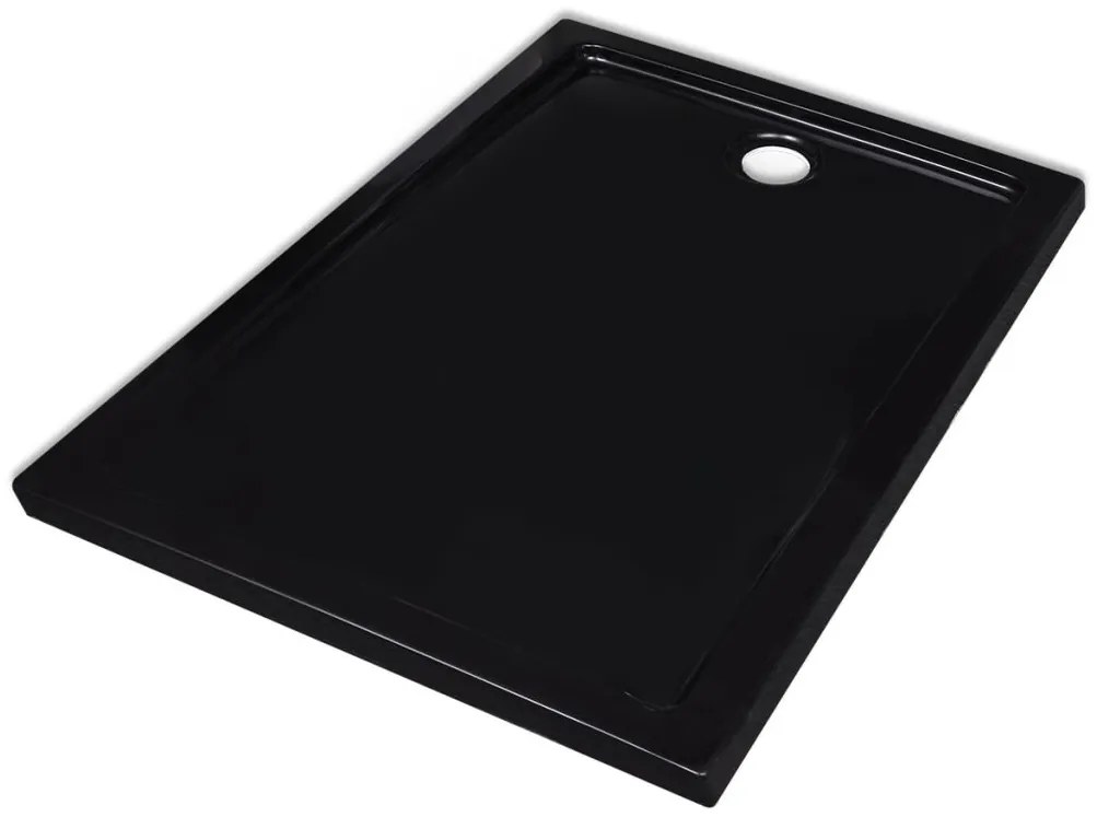 Obdélníková ABS sprchová vanička - černá | 70x90 cm