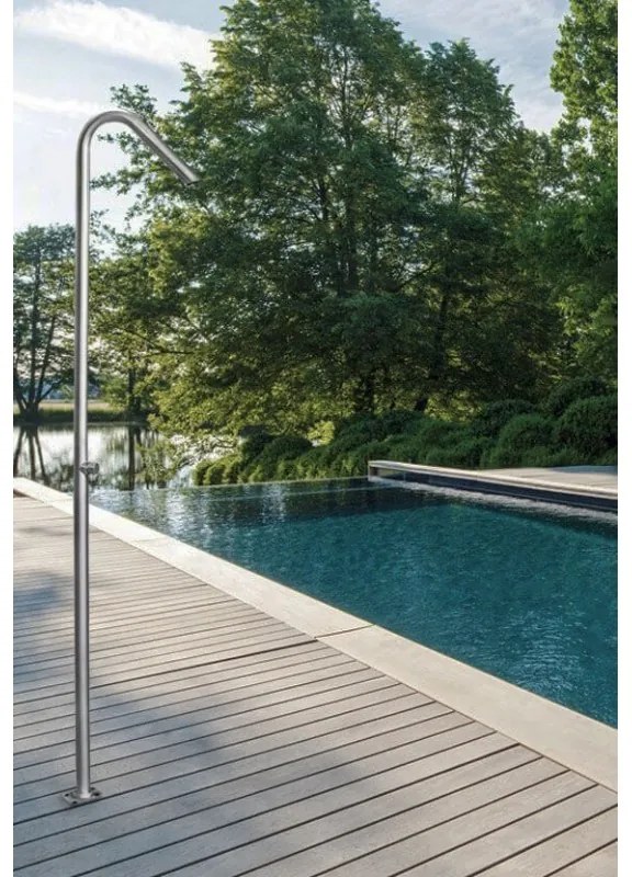 AMA Luxury Shower Sprcha k bazénu Atlas COLD bez nezámrzného systému černý matný nerez