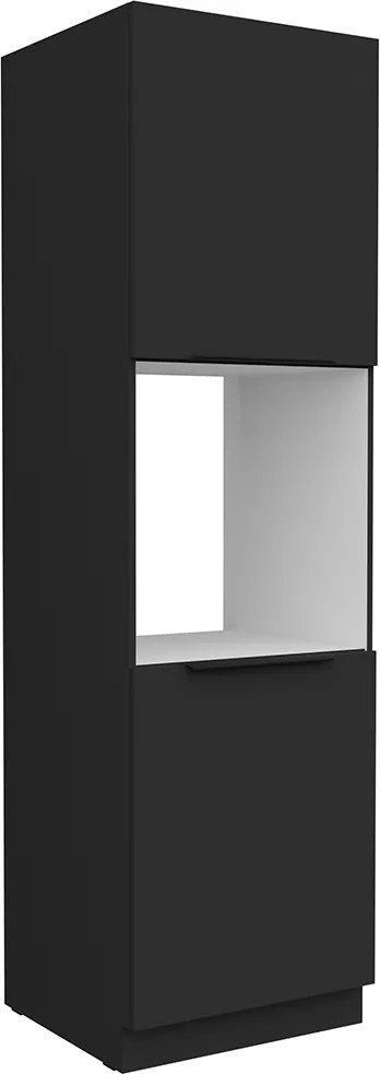 ARIA cc | vysoká skříňka 60 DP-210 2F na vestavnou troubu | 60 cm | ANTI FINGERPRINT povrch | černá