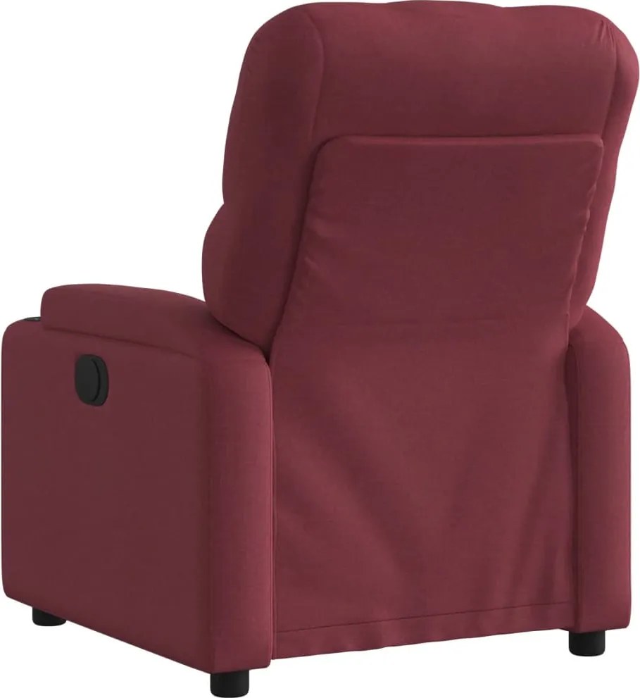 Elektrické polohovací křeslo vínové textil 3204689
