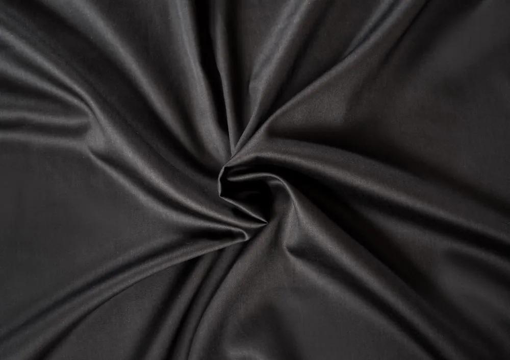 Saténové prostěradlo (80 x 200 cm) - Černá