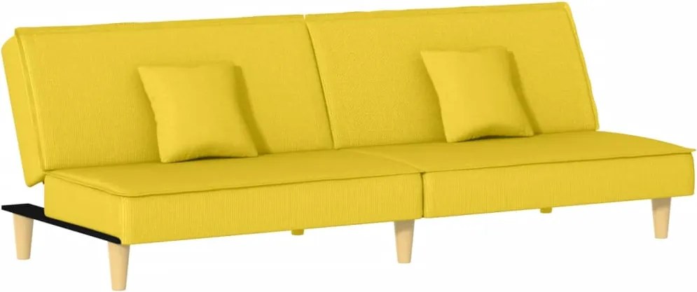vidaXL Rozkládací pohovka světle žlutá textil