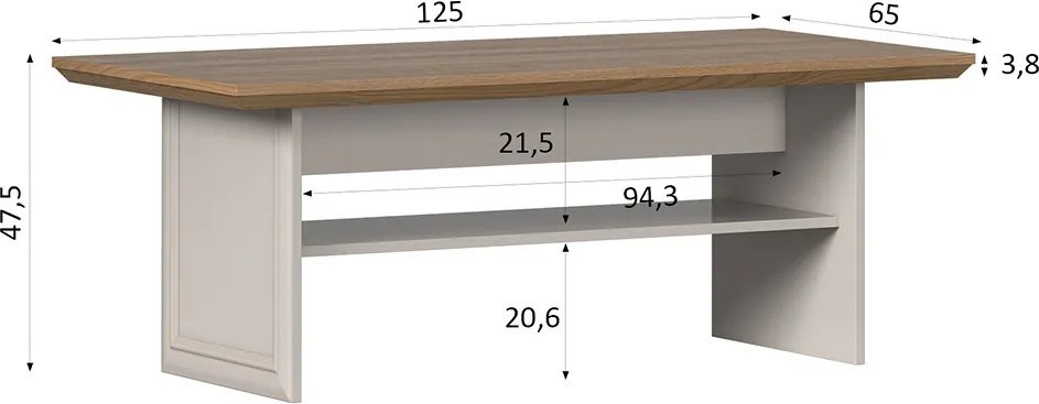 Obývací stěna KORA k | 4 díly | 374 cm | kašmír/dub mavelia