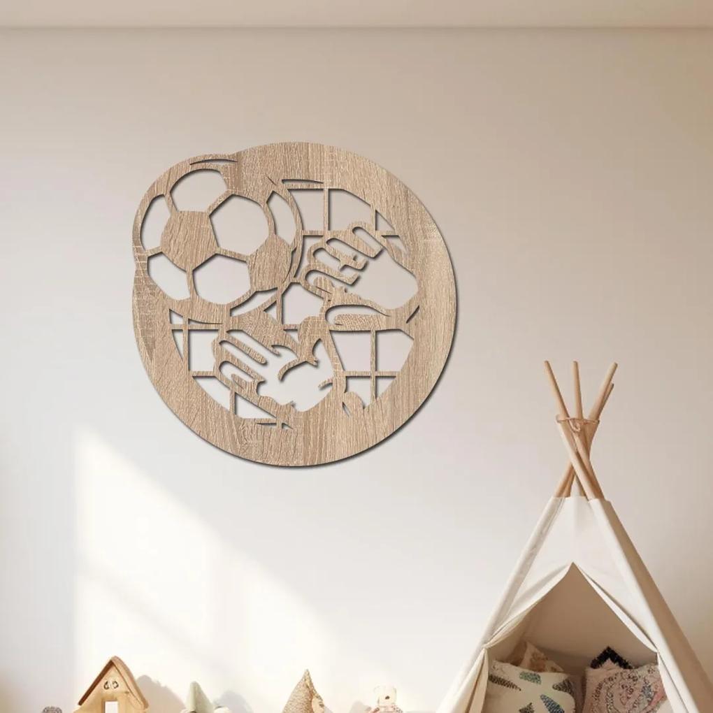 dřevo života Dřevěná dekorace FOTBAL Barevný vzor: Javor, Rozměry (cm): 60x60