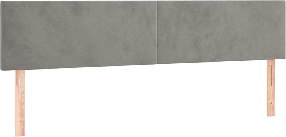 Box spring postel s matrací světle šedá 180x200 cm samet 3141197