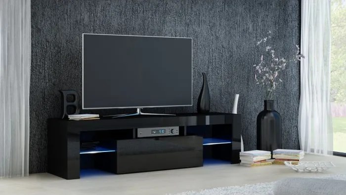 RTV stolek DOVES 140 černá lesk