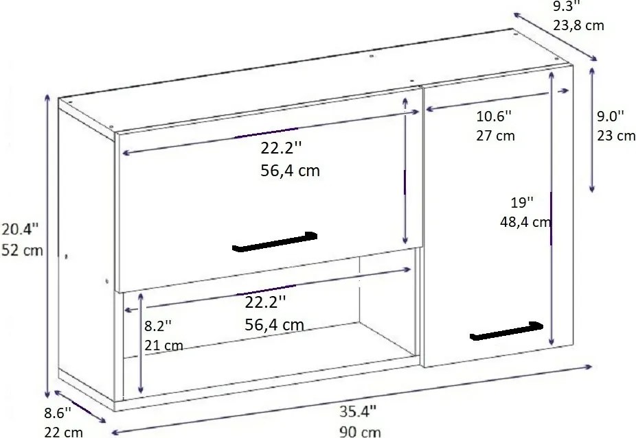 Nástěnná skříňka Akasya White