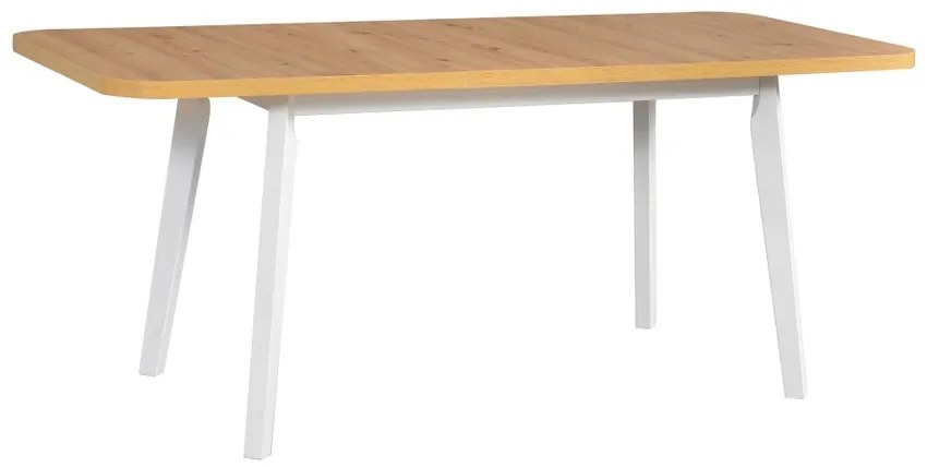 stoly/jidelni-stul-oslo-6 deska stolu ořech světlý, nohy stolu černá