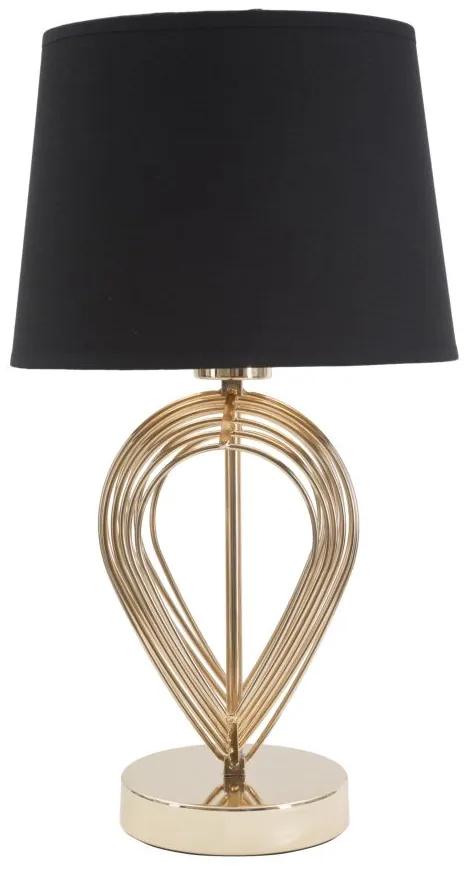 Stolní lampa Mauro Ferretti Diam, 24x44 cm, zlatá/černá